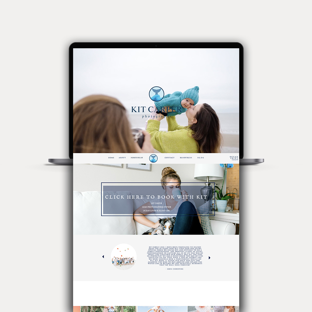Fully-Custom Showit Website Design | Kit Carper Photography - Chloe Creative